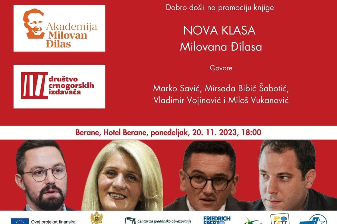 "Nova klasa" Milovana Đilasa večeras u Beranama