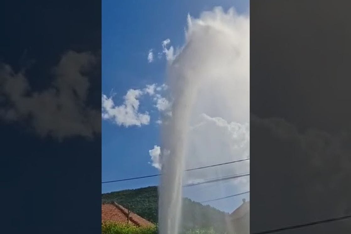 (VIDEO) Skoro pola Cetinja bez vode zbog havarije na cjevovodu