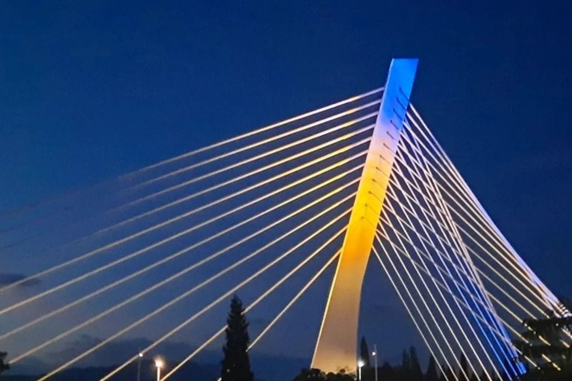 Podgorica: Milenijum osvijetljen bojama zastave Ukrajine