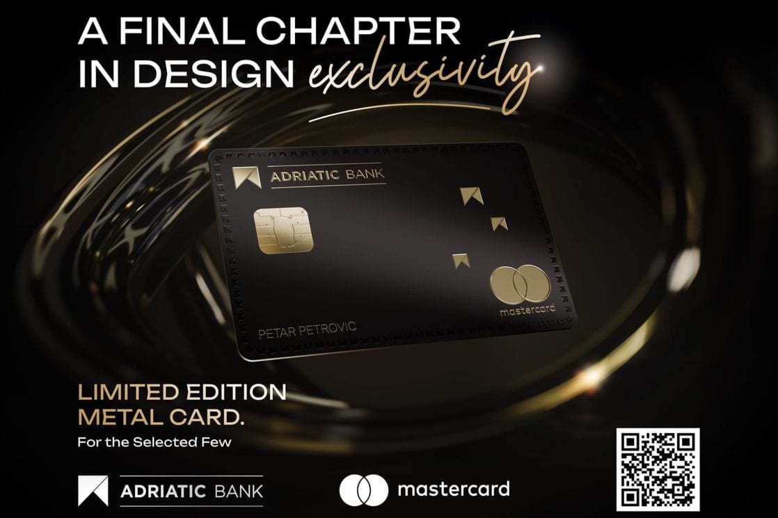 Adriatic Bank predstavlja metalno izdanje Mastercard World Elite platne ...