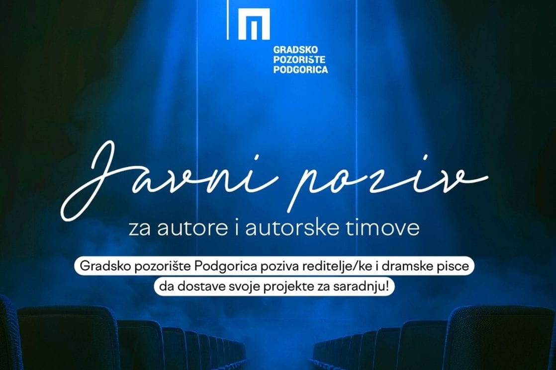Otvoren prostor za nove ideje: Dvadeset prijava na javni poziv Gradskog pozorišta Podgorica